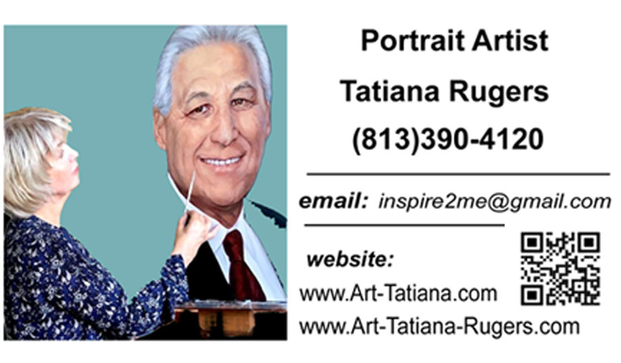 New business card – portrait artist Tatiana Rugers. – Artist Tatiana ...